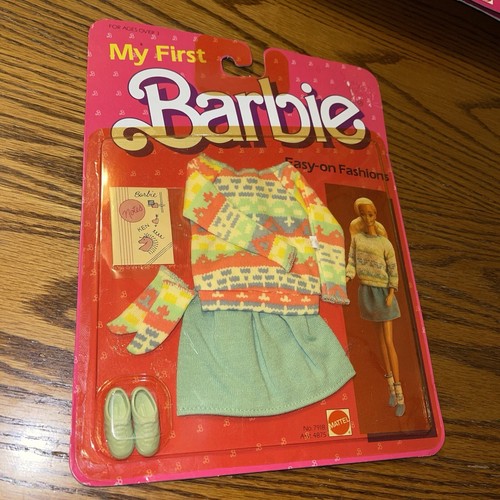 1984 Mattel My First Barbie Easy on Fashion Outfit No. 7918 NOS Sealed ...