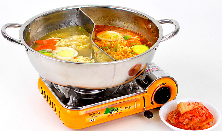 Half & Half Stainless Steel Pot for Ramen Ramyun, Shabu-Shabu, Coppell ...