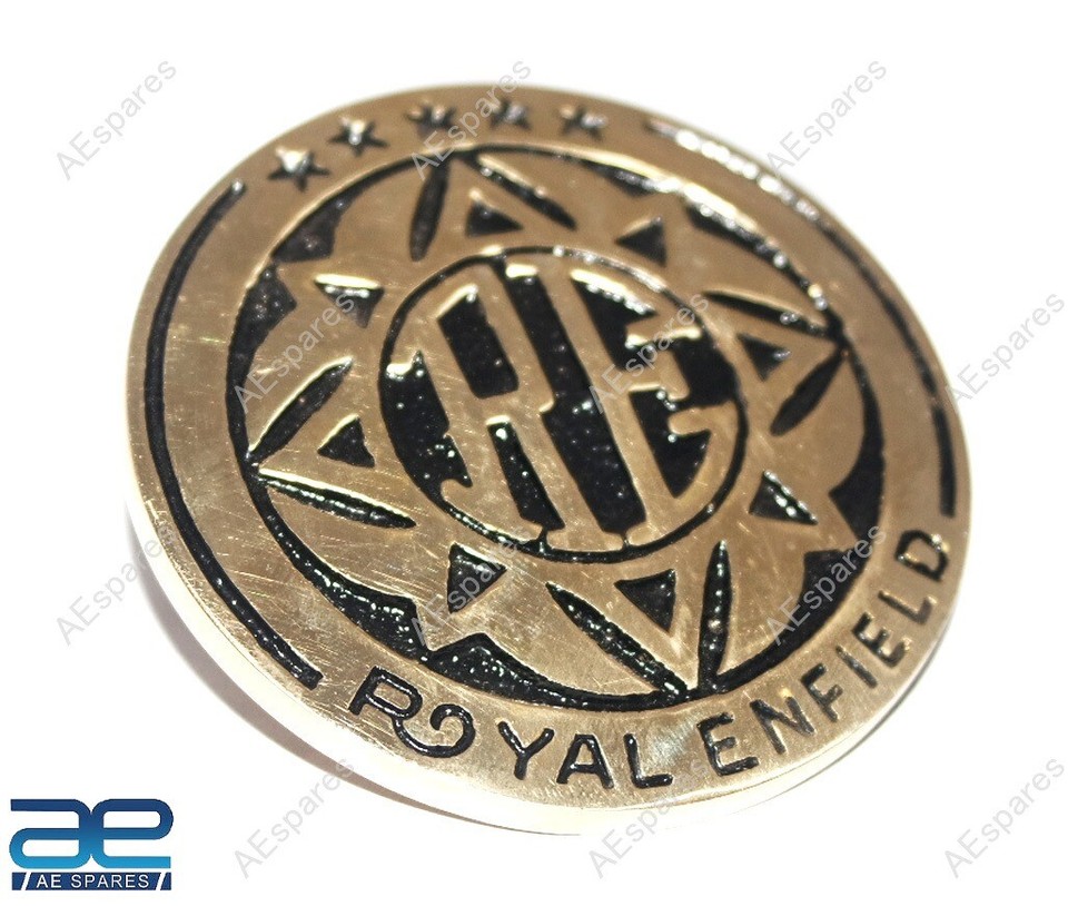 For Royal Enfield Custom Fit Brass Badge Emblem Black & Golden | eBay