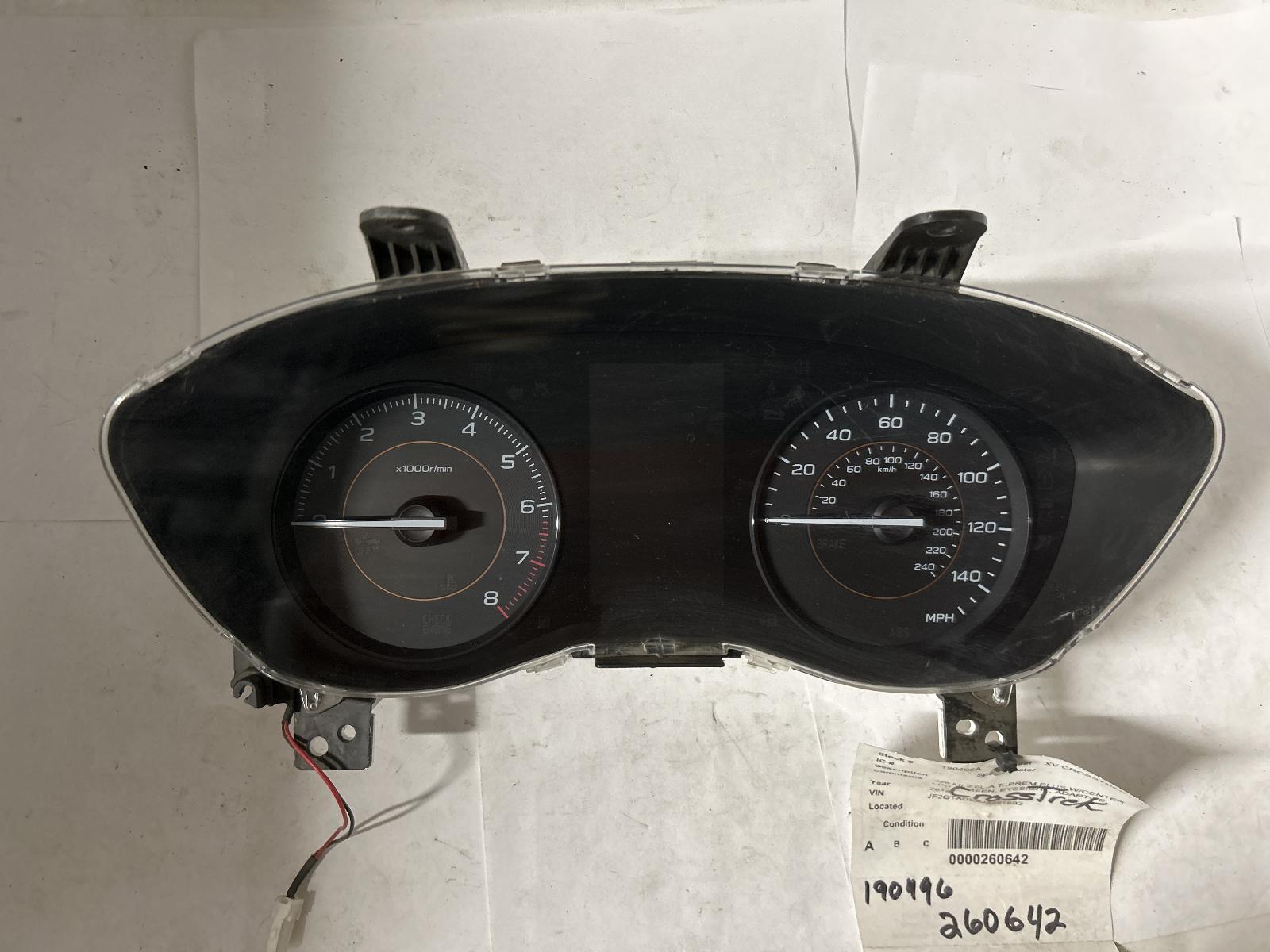 2018+Subaru+XV+Crosstrek+Speedometer+Speedo+Instrument+Odometer+ ...