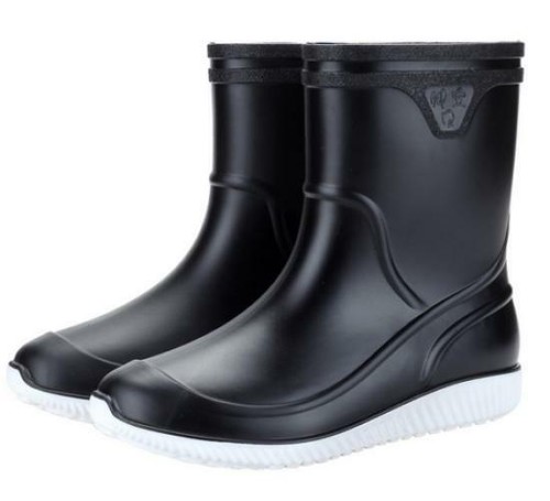 Men Rain Boots Waterproof Non-slip Water Garden Kitchen Ankle Boots ...