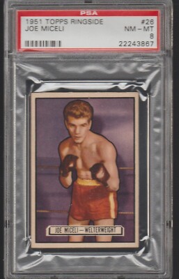 1951 Topps Ringside Boxing Set Break #26 Joe Miceli PSA 8 Nm-Mt ...