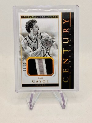 2017-18 National Treasures Century Materials Pau Gasol #CTM-3 Gold /10 ...
