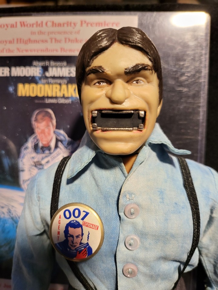 James Bond 12 inch Very RARE Moonraker jaws 12 inch With ticket premier 1979 !! | eBay