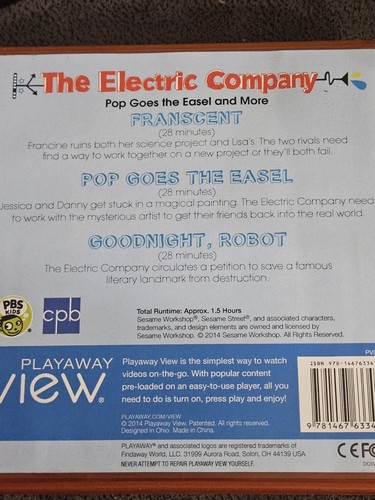 Playaway View All in One Mini Video Player 90 Min Color Video W Audio ...