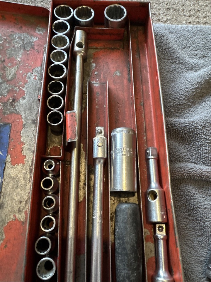 Vintage Britool 1/4” Drive Socket Set Imperial /AF & BA NOT COMPLETE ...