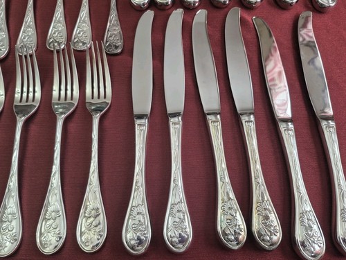 William Adams Eden Pattern Silver Plate Flatware Lot Of 30 Pieces | eBay