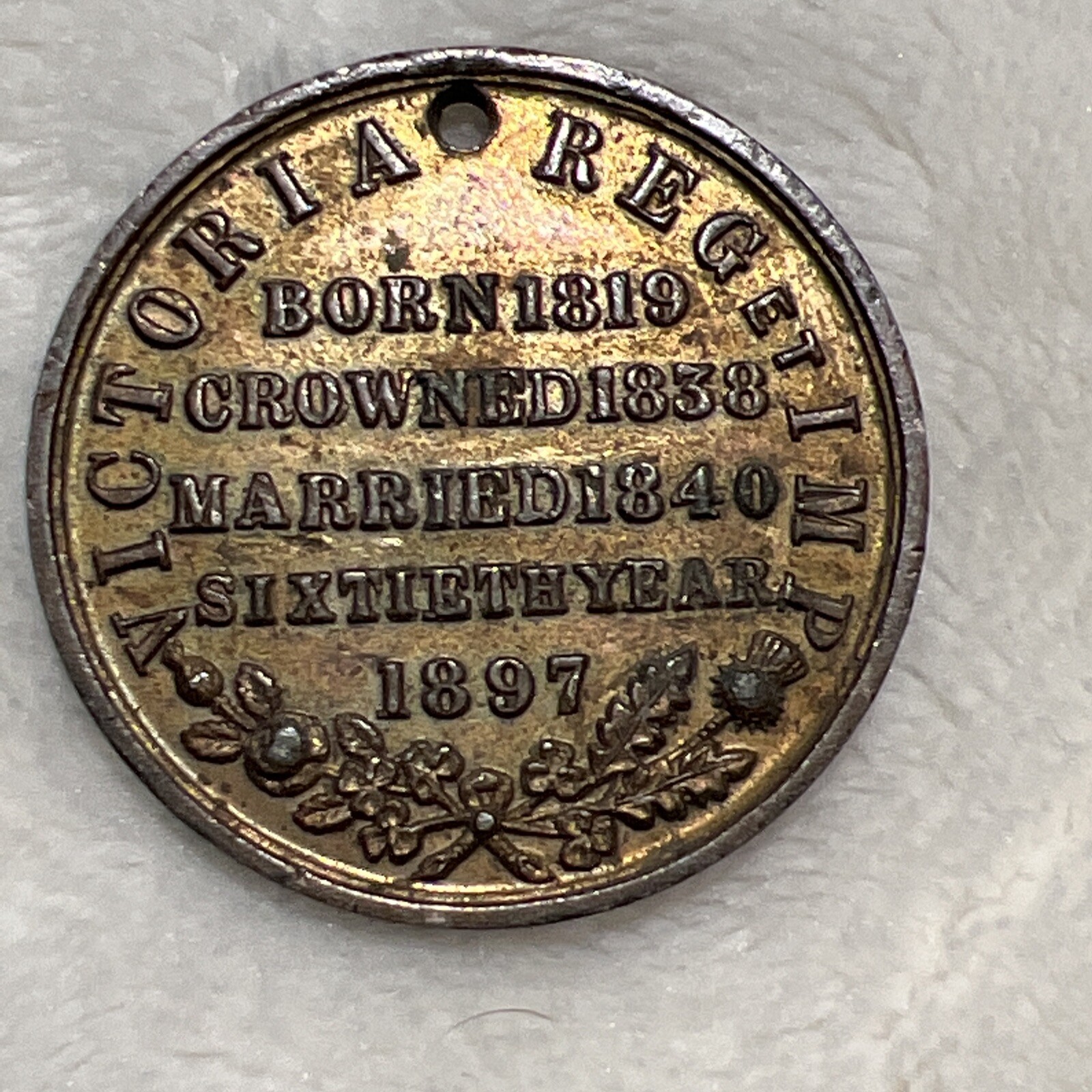 Vintage medal Victoria Regina 1837-1897 commemorative medal token 60 ...