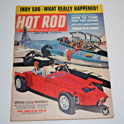 Vintage AUG 1963 Hot Rod Magazine - Tex Smith's XR-6 Racer on Cover | eBay