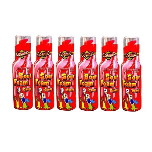 905033 6 X 90ML BOTTLE COSMIC SOUR FOAM CANDY STRAWBERRY FLAVOUR | eBay