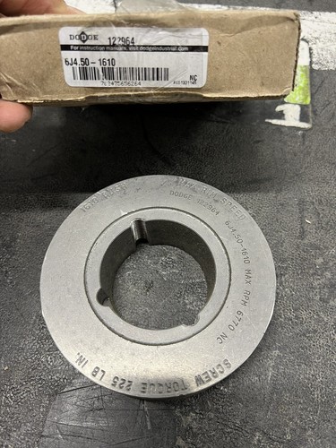(QTY 1) 122964 Dodge 1610 BUSH Sheave 6J4.50-1610 MAX RPM 6770 NC Screw ...
