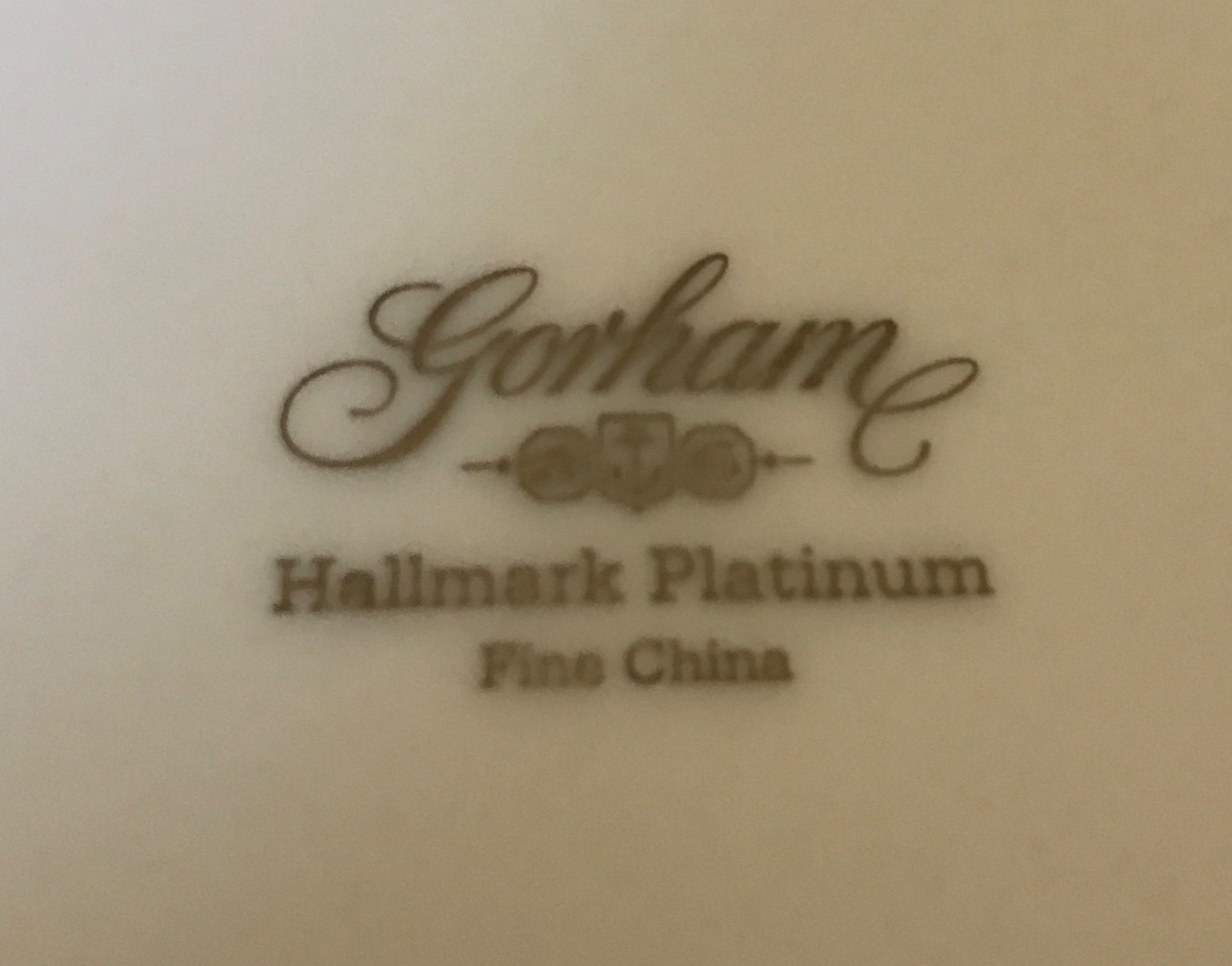 Gorham Hallmark Platinum Salad and Dinner Plates, White with Platinum ...