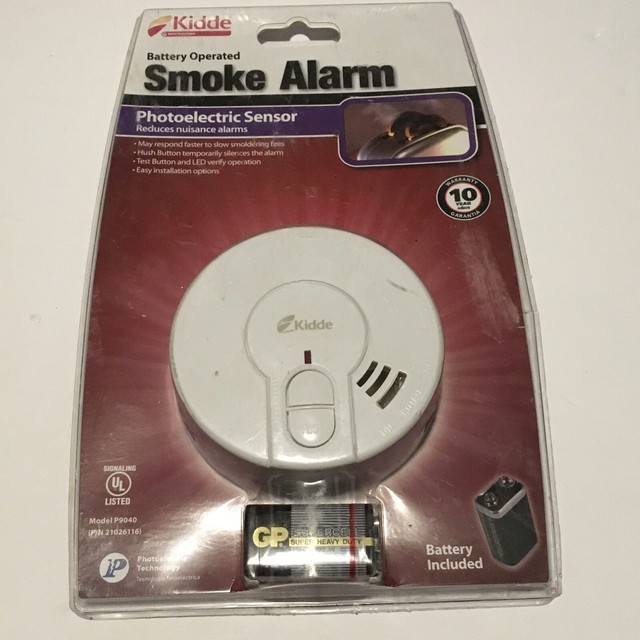 Kidde P9040 Battery Operated Smoke Alarm Photoelectric Sensor for sale ...
