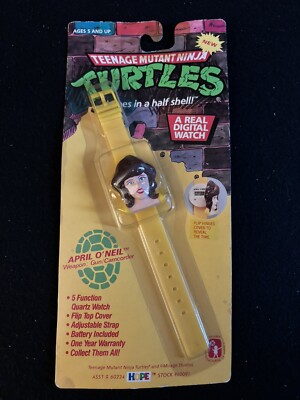 TEENAGE MUTANT NINJA TURTLES APRIL O’NEIL 1990 SEALED DIGITAL WATCH ...