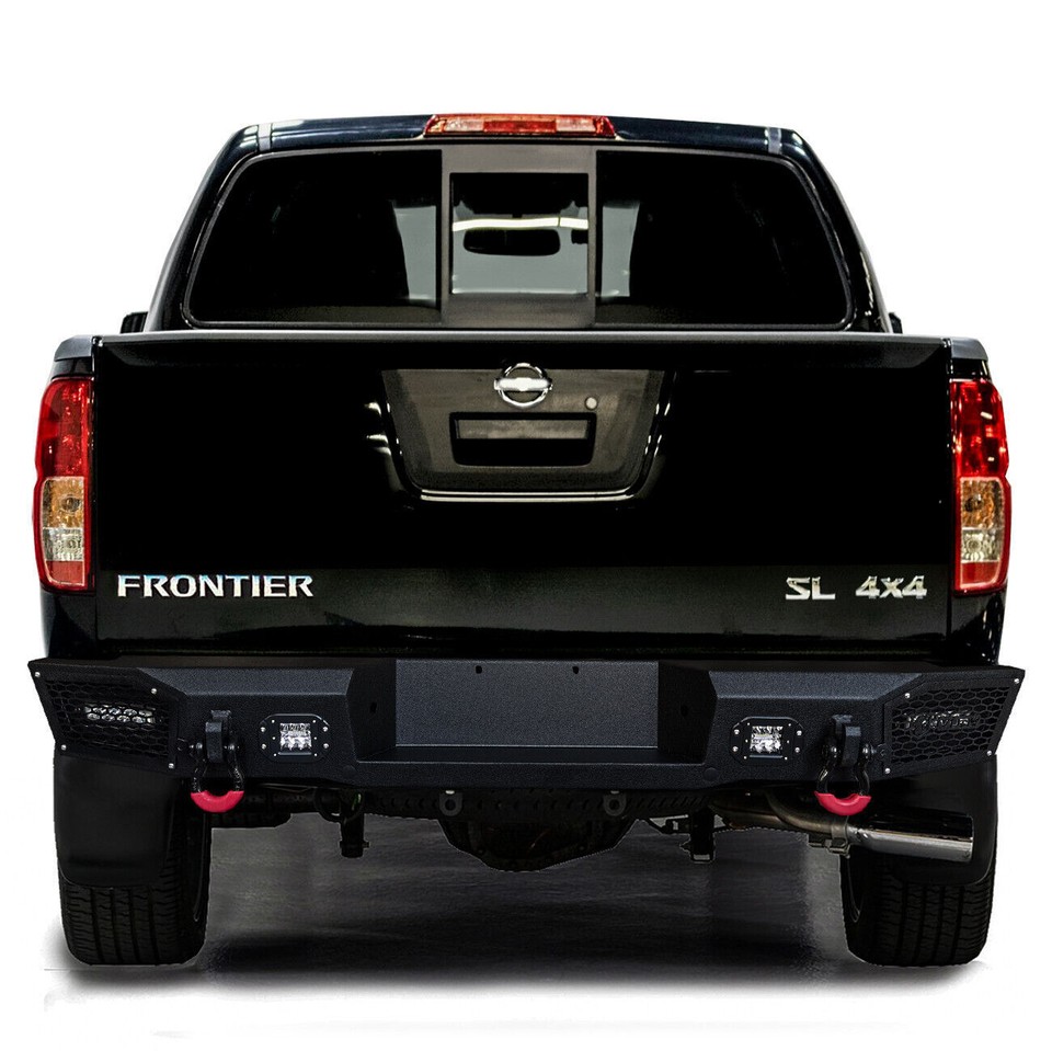 Vijay For 2005-2021 Nissan Frontier Rear Bumper Black Texture Steel w ...