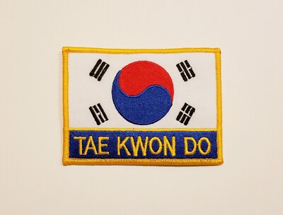Tae Kwon Do Korean Flag Iron On Patch 3" x 4" New | eBay