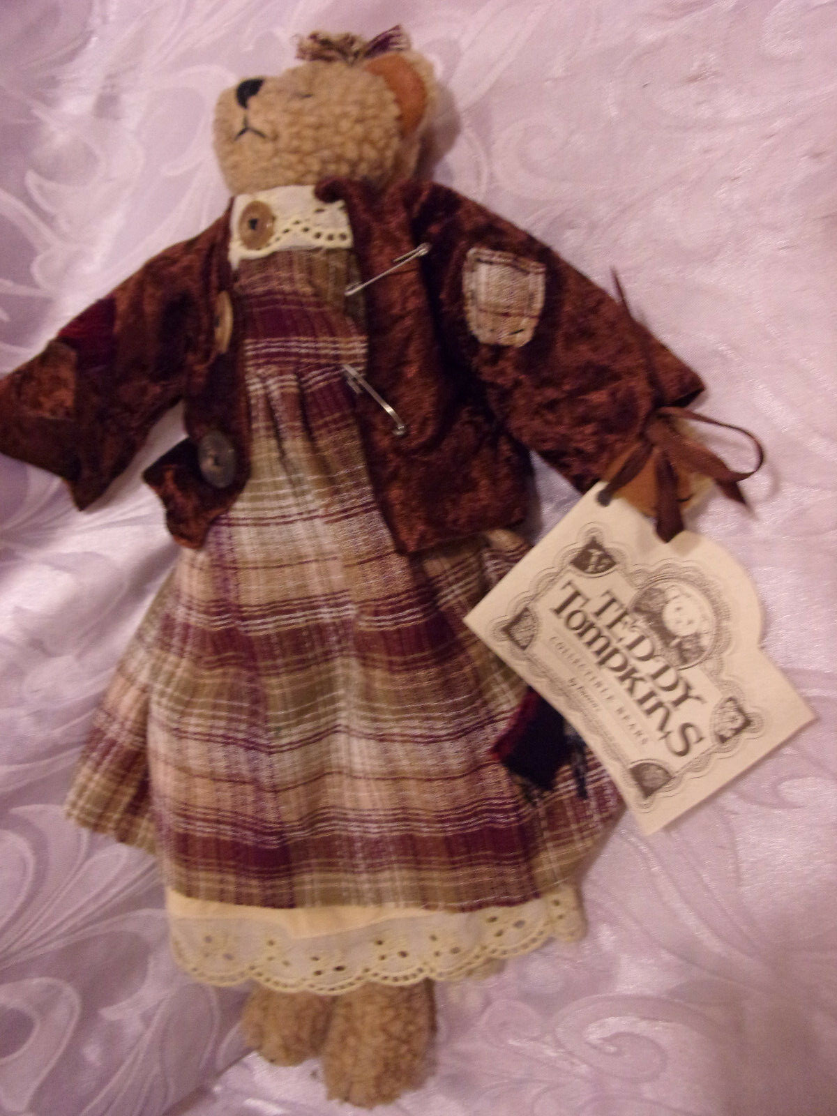 1996 Enesco Decorative Collectible Bears Teddy Tompkins Stuffed Animal ...