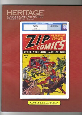 HERITAGE catalog: Comics & Comic Art, Zip Comics Cover , Sept. 16-19 ...