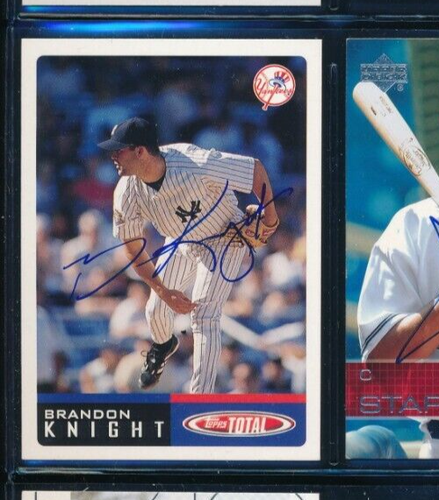 2002 Topps Total #364 Brandon Knight New York Yankees Signed Autograph ...