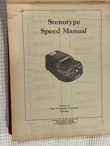 Stenograph Stenotype Machine w/Orig Case & Manual Vintage | eBay