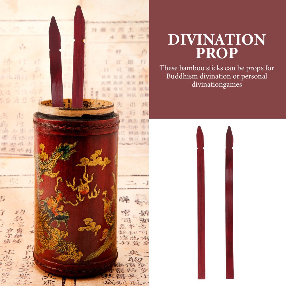 100 Pcs Divination Bamboo Stick Chinese Sticks Blank Fortune Telling ...