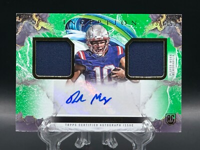 Drake Maye 2024 Topps Inception Rookie Dual Patch Autograph /150 RPA RC ...