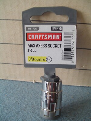 CRAFTSMAN Max Axess 3/8" Drive 13mm 6 Pt. Go-Thru Pass-Through Socket ...