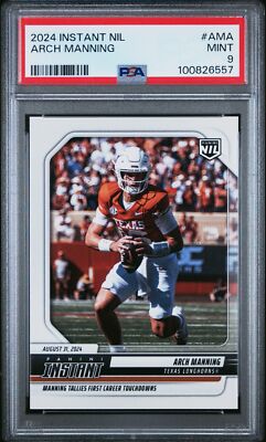 PSA 9 Arch Manning RC Rookie #AMA 2024 Panini Instant Nil College ...