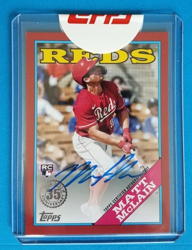 2023 Topps Update MATT MCLAIN Auto 1988 Redemption Autograph RED /25 ...