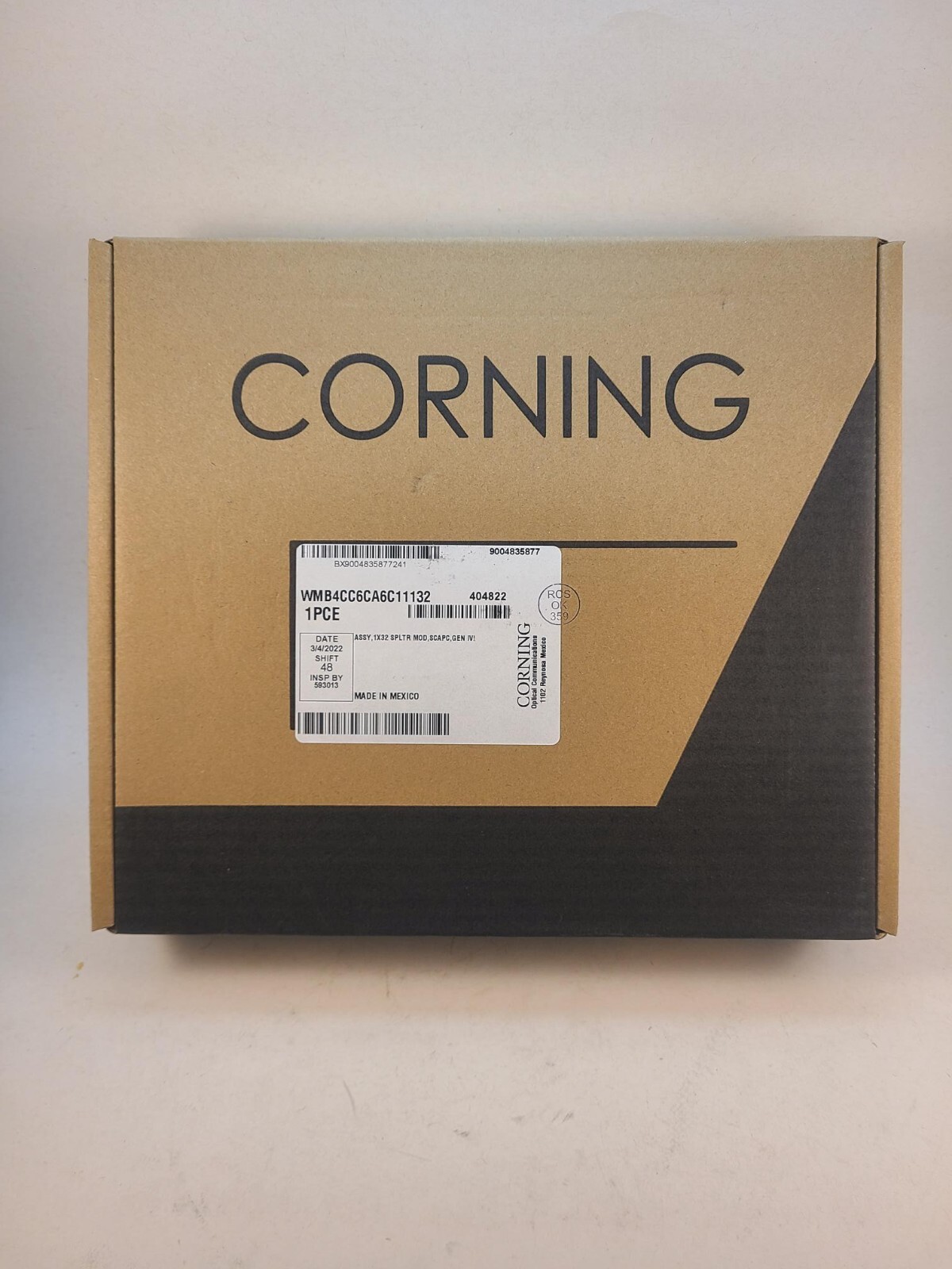 Corning OptiTect LS Splitter Module Gen IV WMD4CC6CA6C11132 1 X 32 SC ...