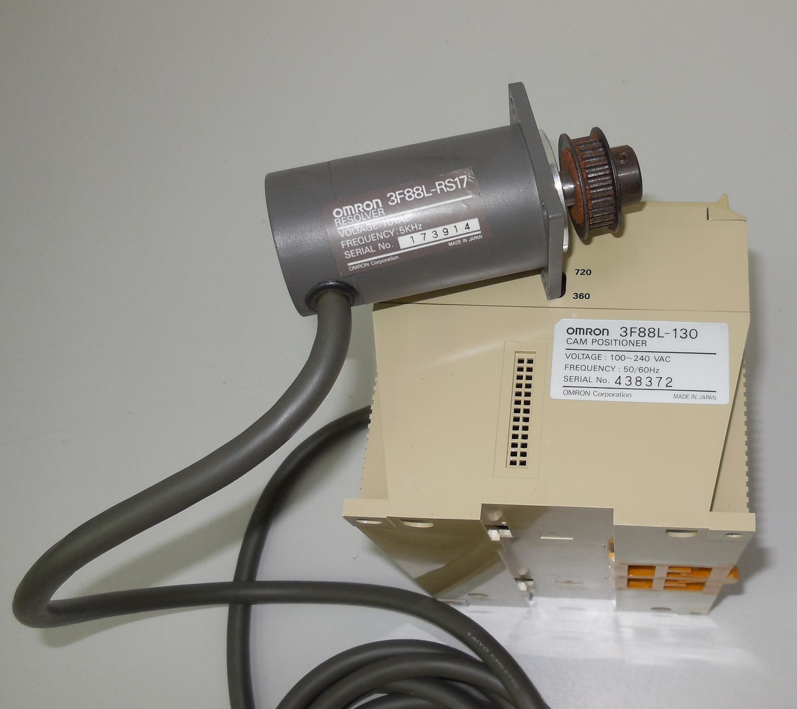 Omron 3F88L-130 cam positioner & 3F88L-RS17 resolver | eBay