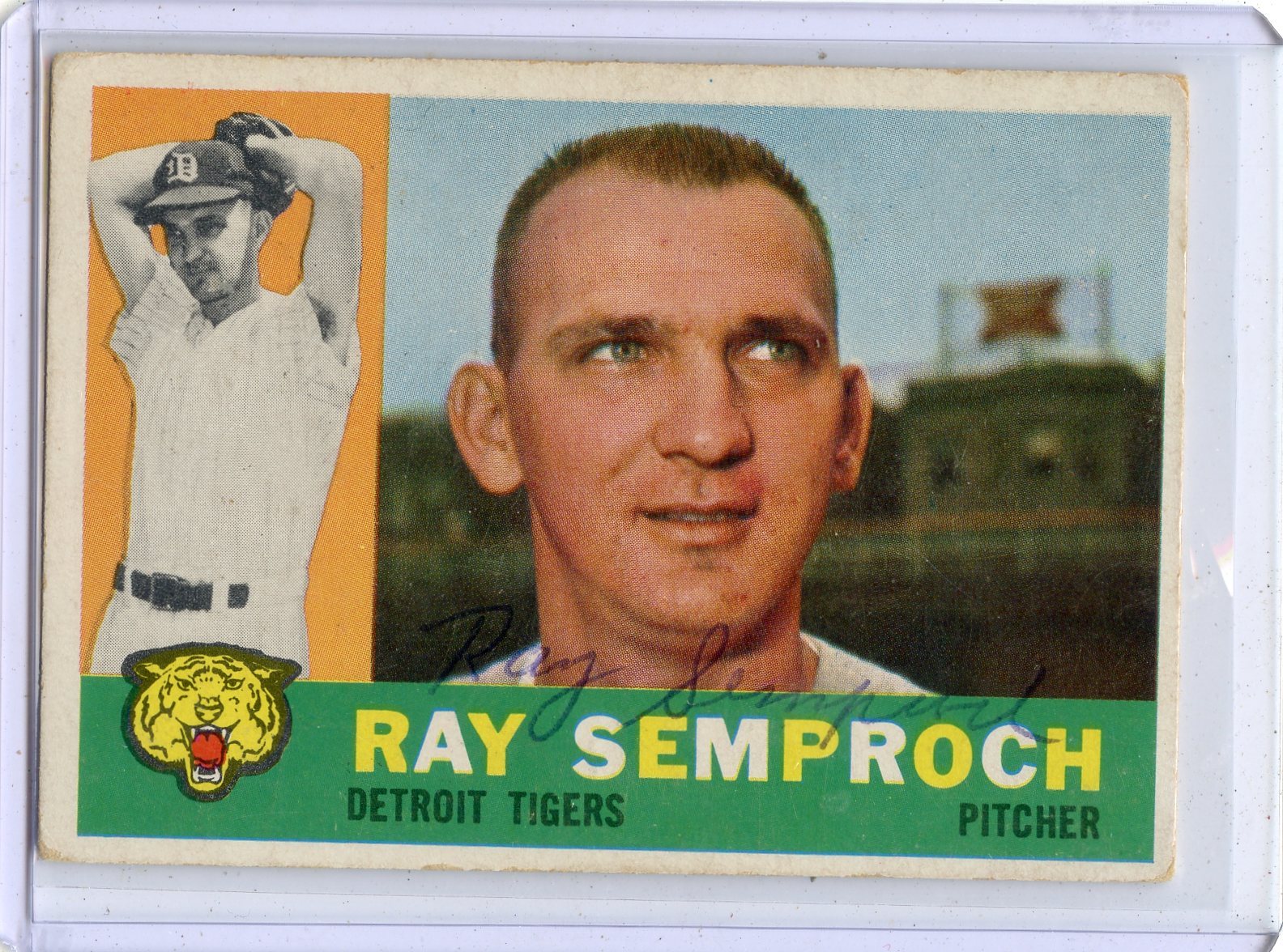 1960 TOPPS BASEBALL #286 RAY SEMPROCH AUTOGRAPH, DETROIT TIGERS 021318 ...