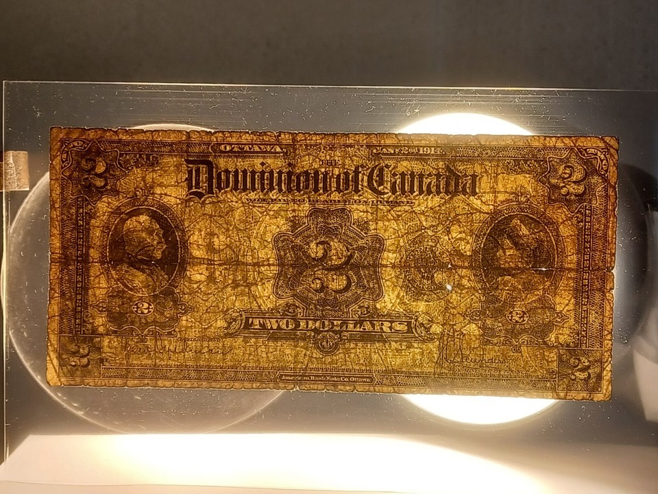 Canada 1914 Dominion of Canada $2 Banknote Signatures Hyndman Saunders ...