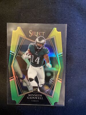 2021 Panini Select Kenneth Gainwell #181 Green/Yellow Prizm Die-Cut EN9 ...
