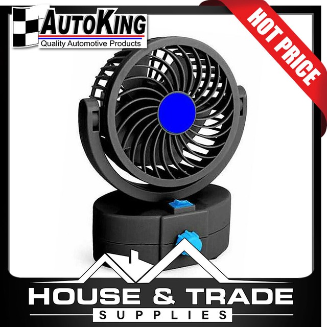 12v 12 Volt Car Fan Oscillating Single Portable Twin Speed Truck ...