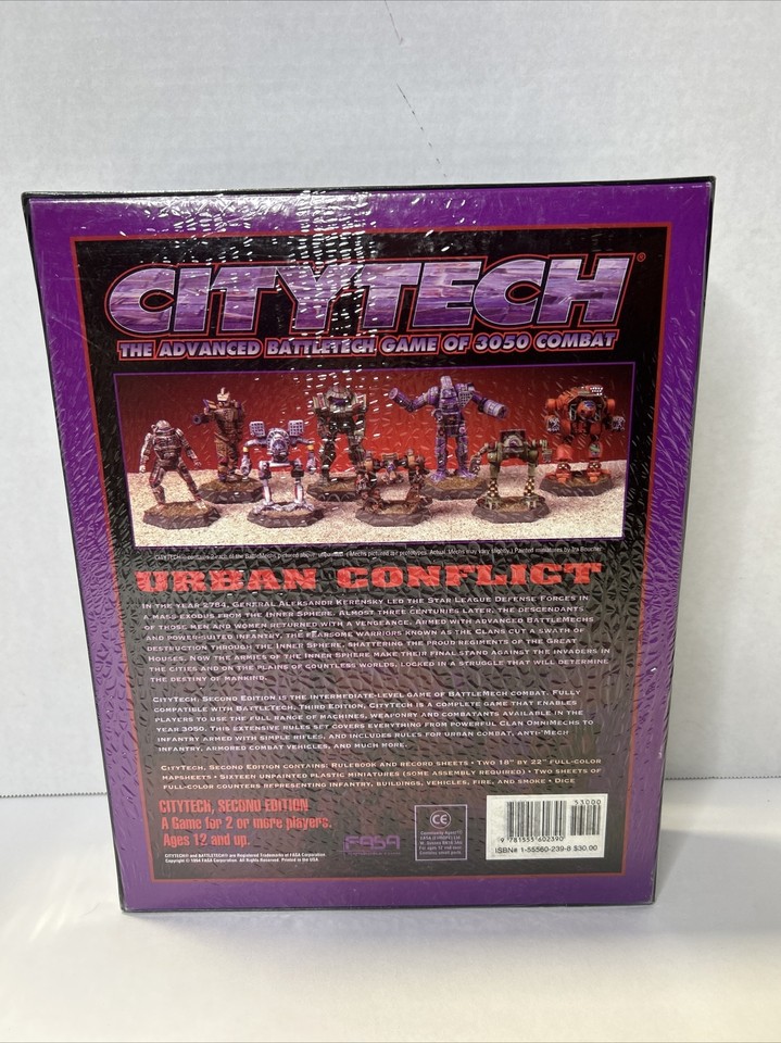 FASA Battletech Core Box Set Citytech (2nd Ed) EX Brand New Sealed J2 ...