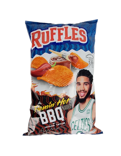 Ruffles FLAMIN' HOT BBQ Potato Chips Jayson Tatum 8oz 7/24 NEW Sealed ...