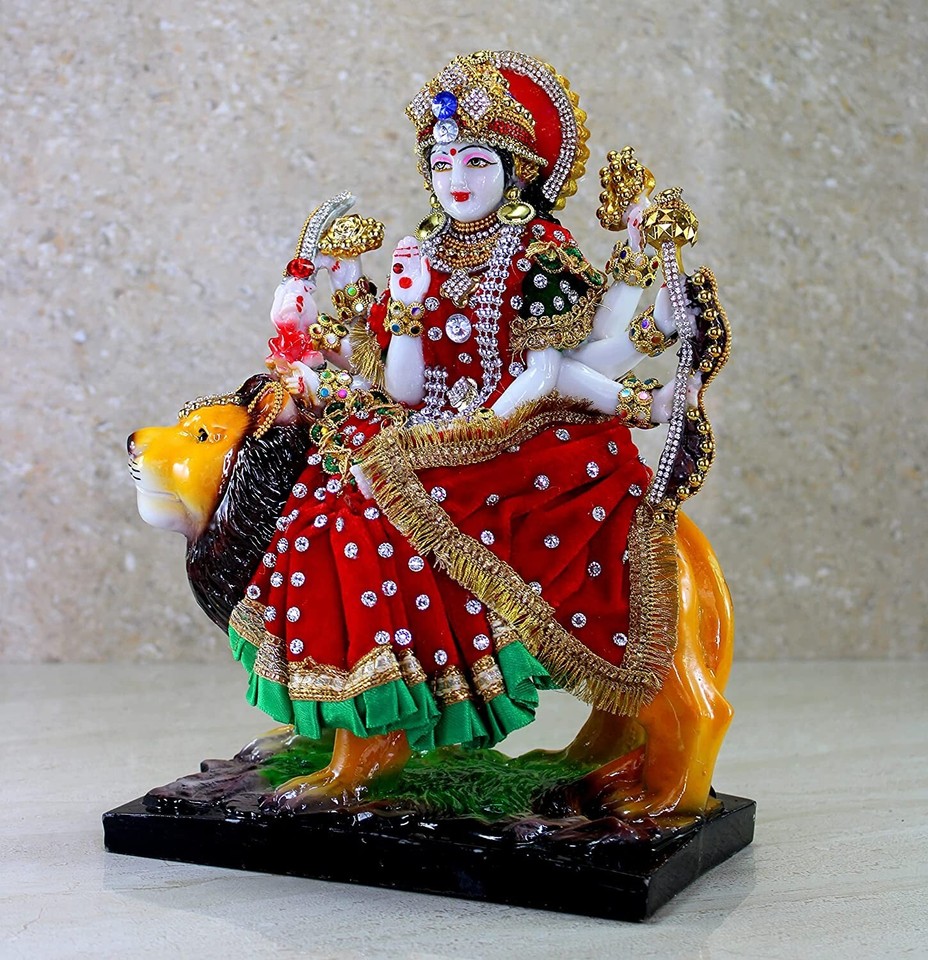 Maa Durga /Sherawali Mata Rani Idol Statue, Resin (8 X 11 Inches) | eBay