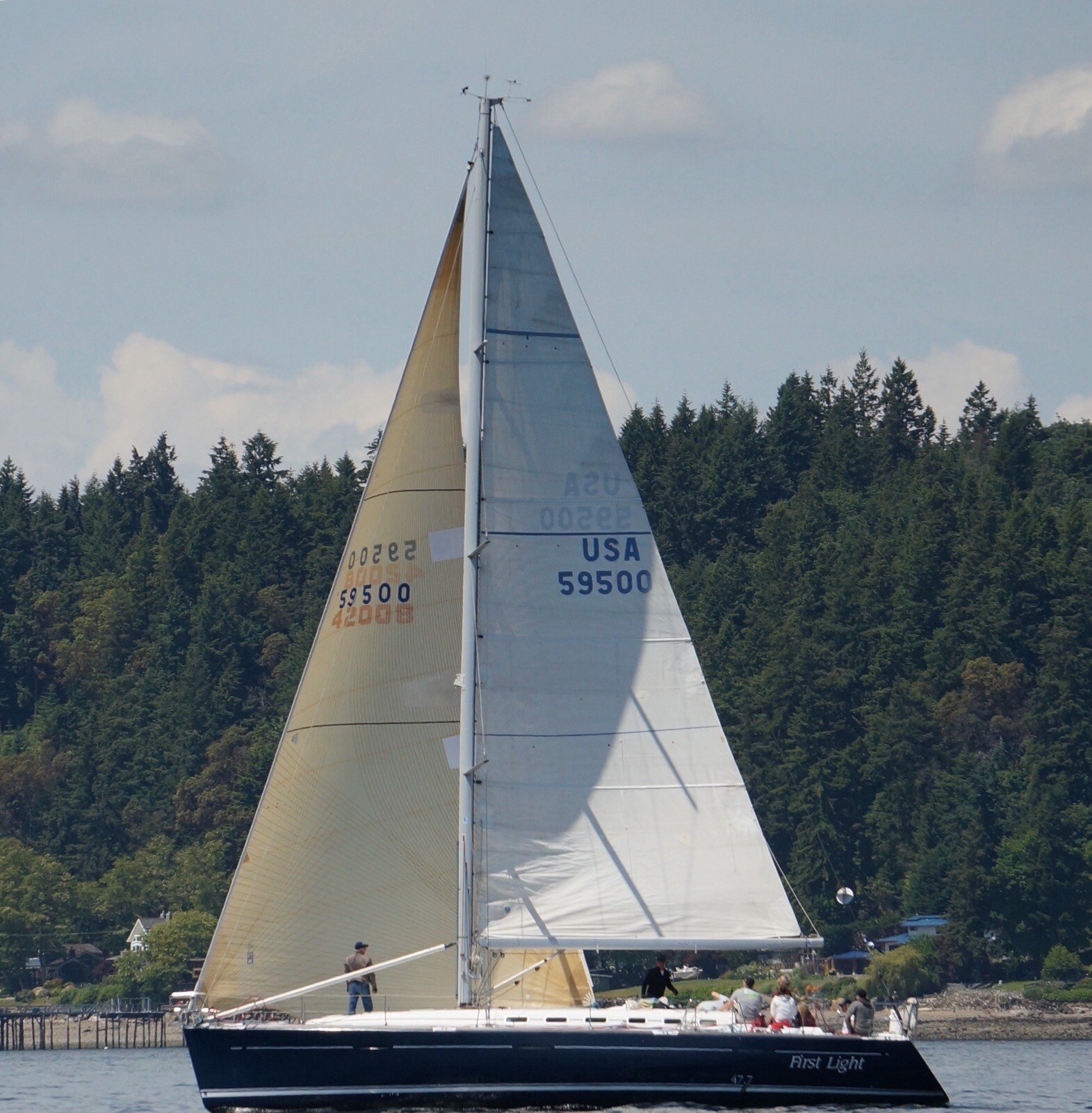 Genoa Sail 55.5’ Luff, 25.5’ Length | eBay