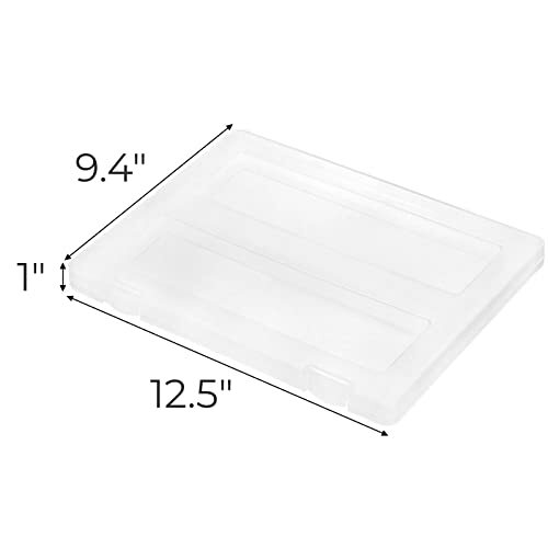 4 Pack Plastic Project Case for 8.5"x11" Letter File, 4 Book Style ...