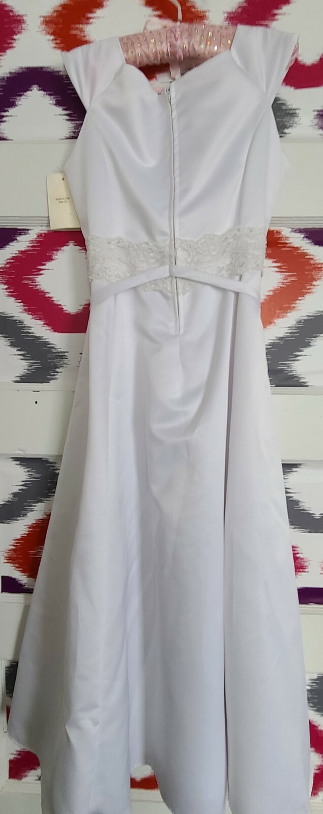 Beautiful White Long Communion Spaghetti Dress by Joedyn B - Size 12 ...
