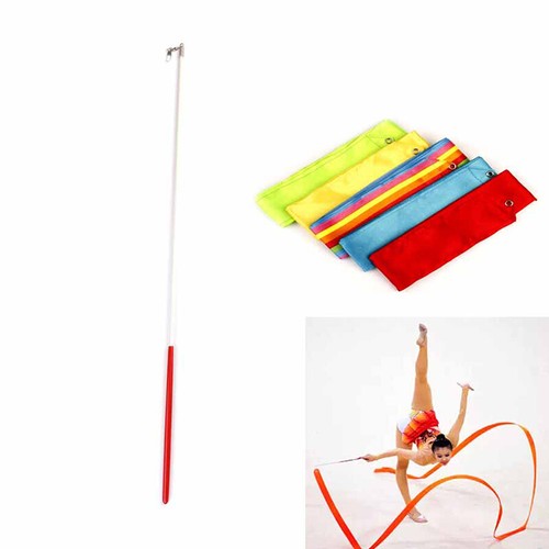 6M Dance Ribbon Gym Rhythmic Art Gymnastic Ballet Streamer Twirling Rod ...