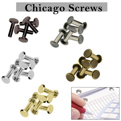 Chicago Screw Studs Solid Brass Fasteners For Leather Belt Bookbinding ...