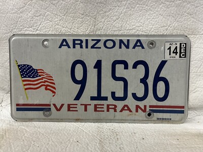 2014 Arizona Veteran License Plate | eBay