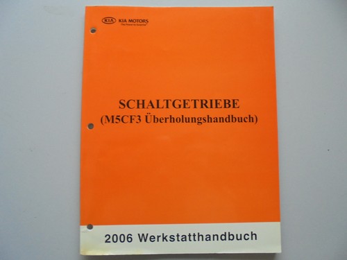 Kia Hyundai Werkstatthandbuch Schaltgetriebe Getriebe M5CF3 Reparatur ...
