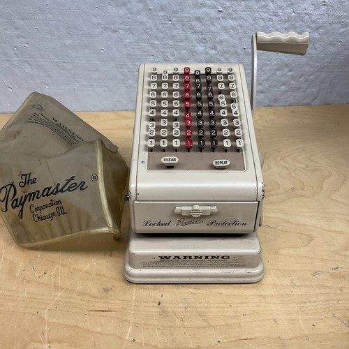 Paymaster 7000 Model Check Ribbon Writer Tested and Working w/ Cover | eBay