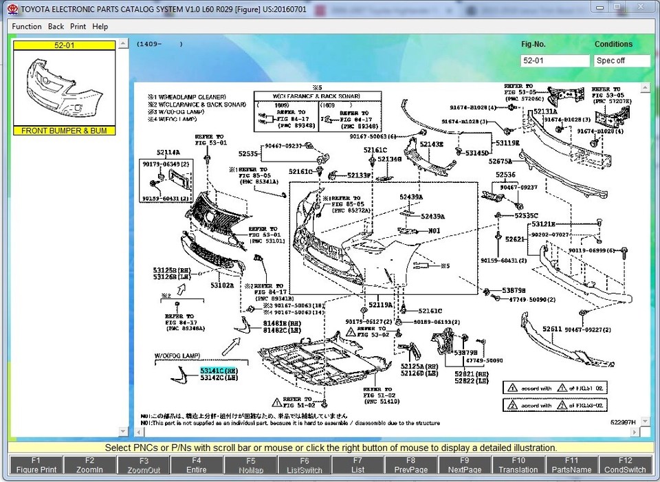 Genuine Lexus RC350 RC300 Garnish Radiator Grille RH 53141-24020 w/o ...