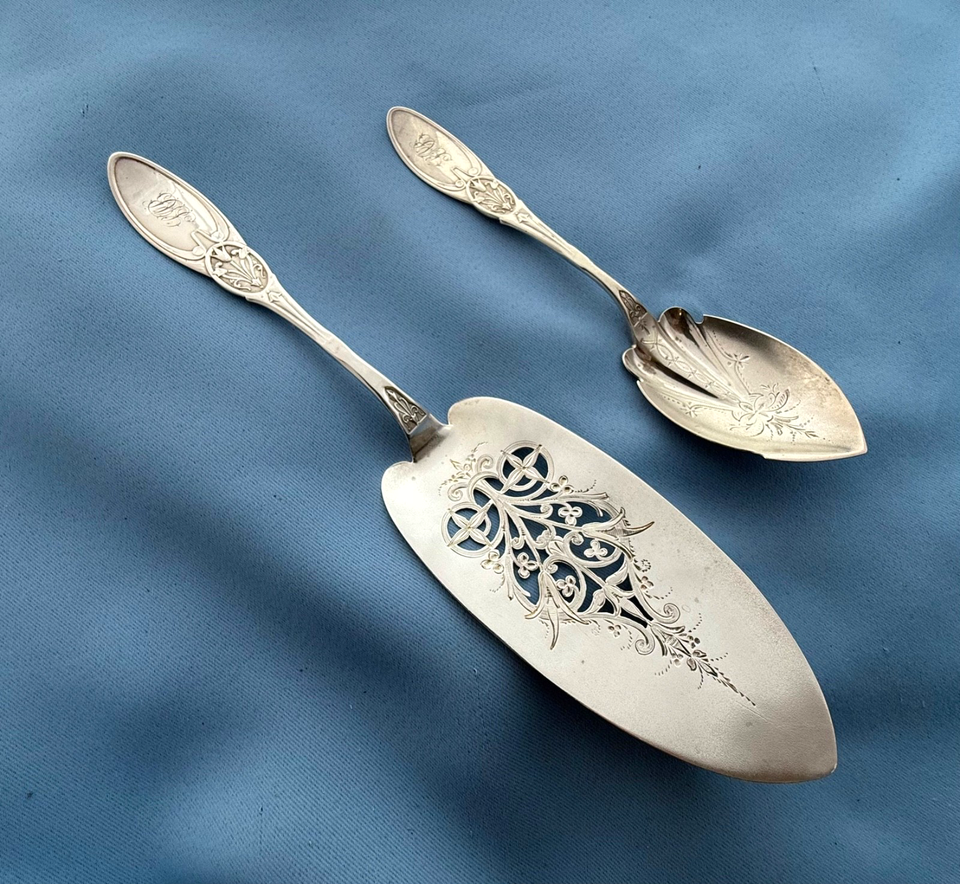16 Piece Sterling Ice Cream Set,2 Large Servers,10 Spoons,4 Other ...