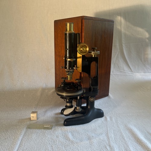 Antique Bausch & Lomb Microscope With Original Wooden Case | eBay