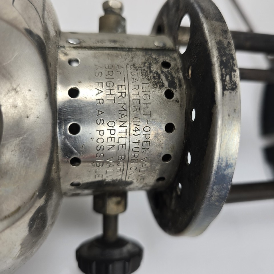 Vtg Coleman Lantern Model 242B Nickel Plated Tank No Globe WORKS Needs ...